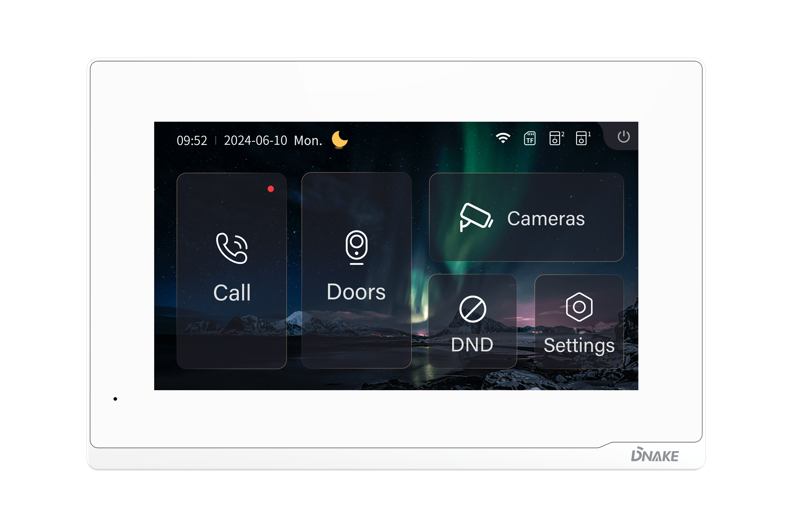 DNAKE 7 INCH TFT LCD INDOOR MONITOR FLAT BACK PLATE WHITE DNAKE-E217W-WHITE ∙ Doris CCTV
